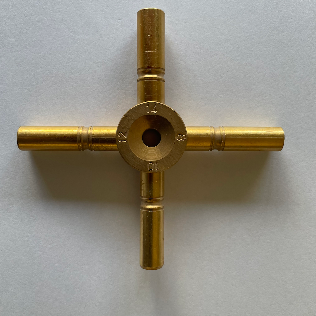EVEN Universal Clock Winding Keys Four-Pronged Brass (8-14) – Antique ...